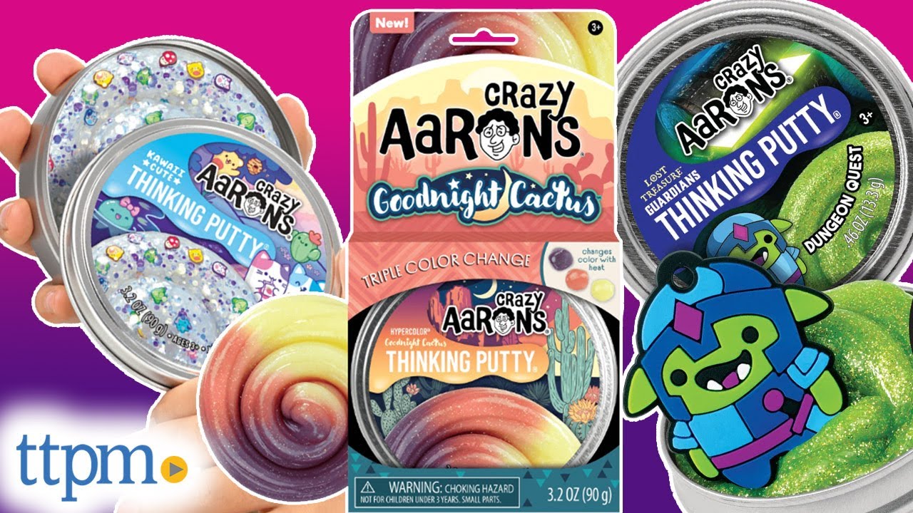 Crazy Aaron's Thinking Putty Goodnight Cactus, Kawaii Cute, and Lost ...