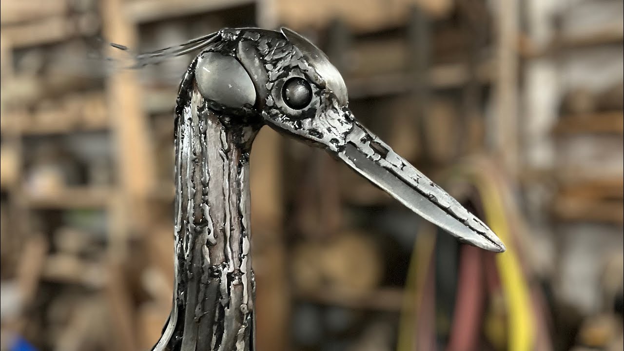Making a metal Heron from scrap - YouTube