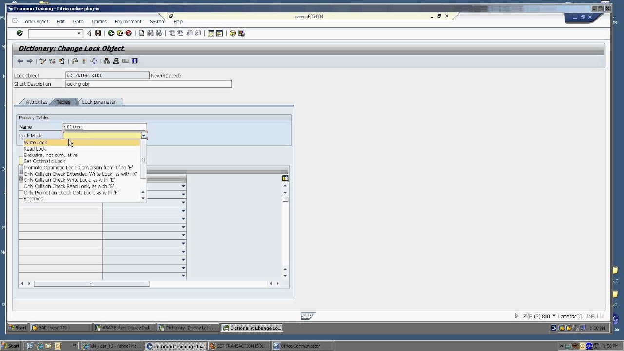 Create a LOCK OBJECT for a Table - YouTube