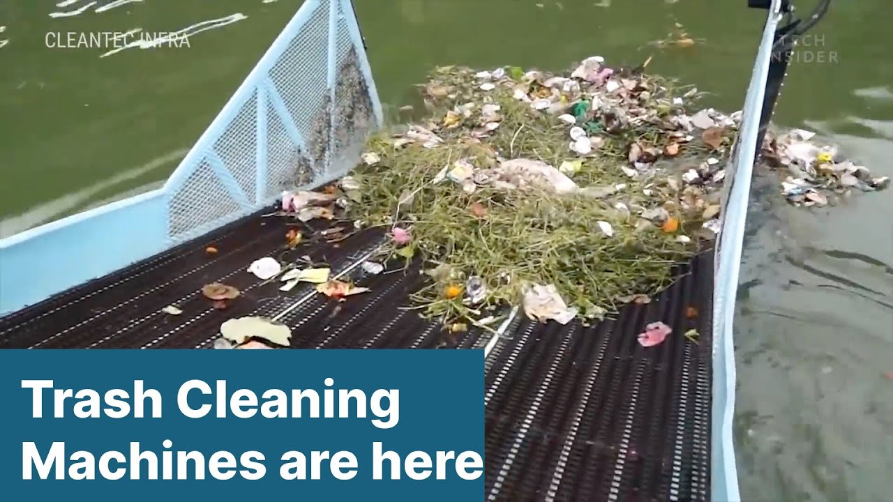 The Ultimate River Cleaning Machines are here! Cleantec Infras Trash Skimmer - YouTube