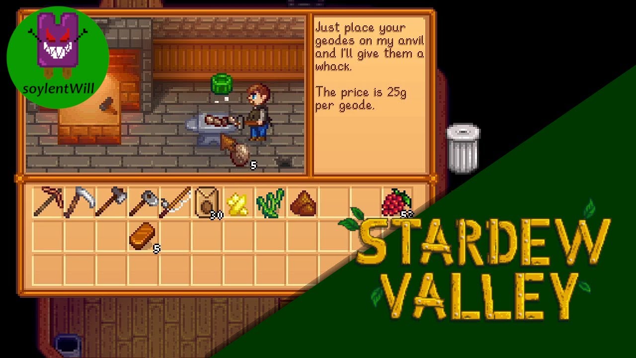 Stardew Valley Ep. 11 - Geode Smashing - YouTube
