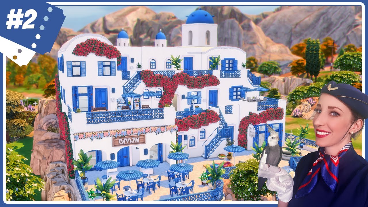 Escape: SANTORINI, GREECE | The Sims 4 Speed Build | CC + Links! - YouTube