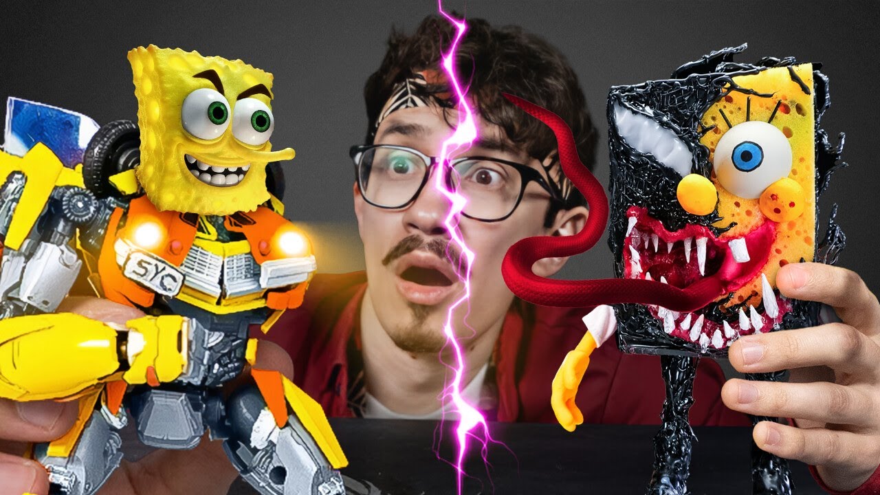 Transformers Bob Esponja vs Venom Bob Esponja - ¡La Batalla DIY Que ...
