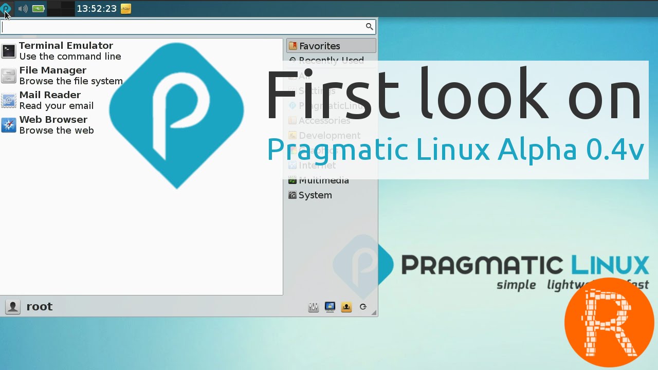 First look on Pragmatic Linux Alpha 0.4v - YouTube