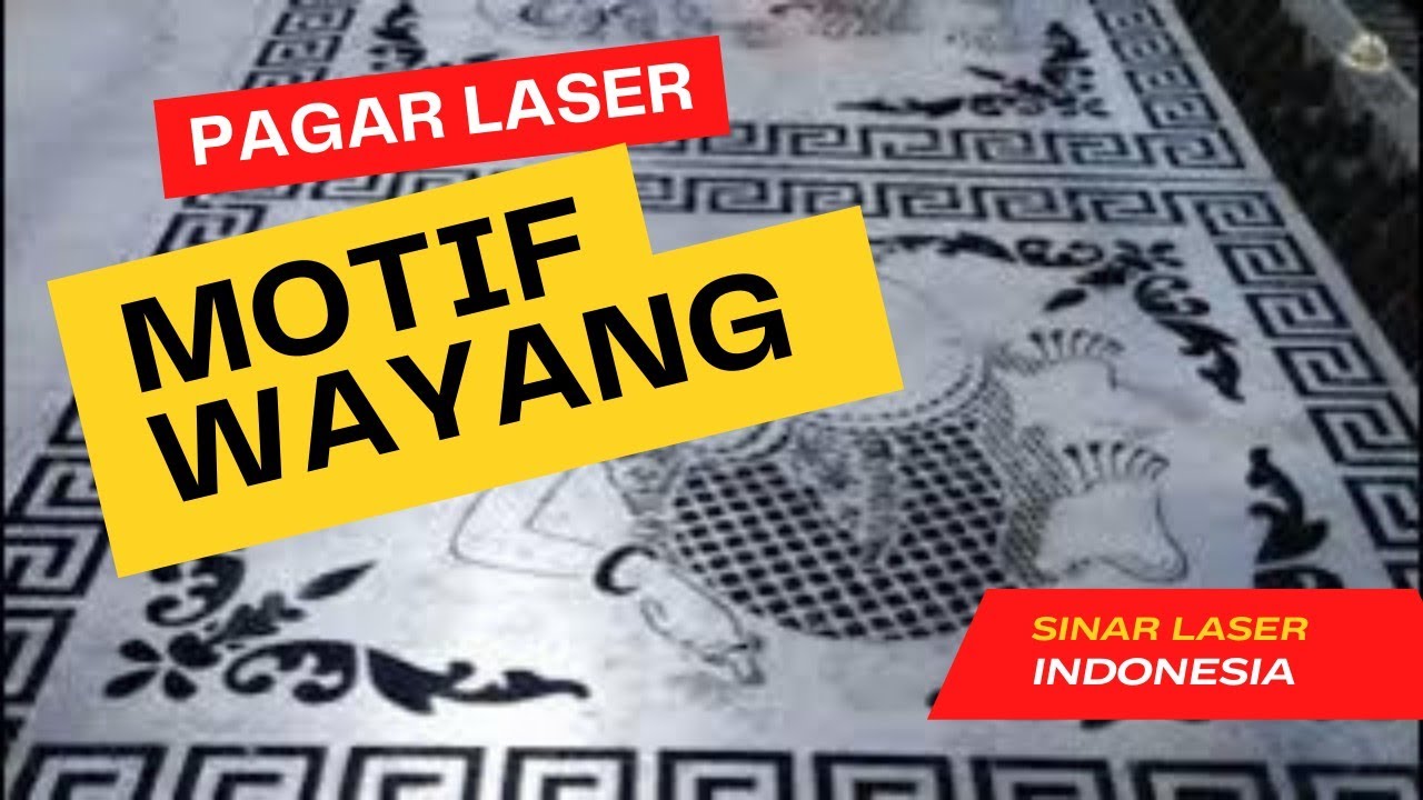pagar laser cutting motif wayang wayang - YouTube