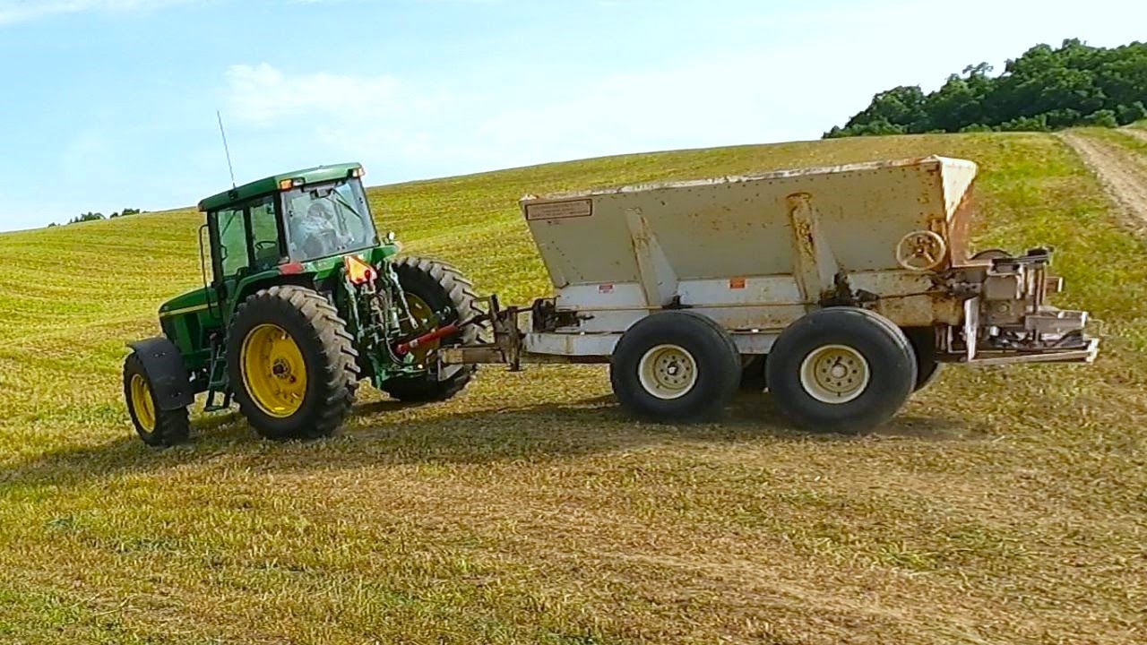 Spreading Fertilizer on a Small Dairy Farm (2023 Hay Season) - YouTube