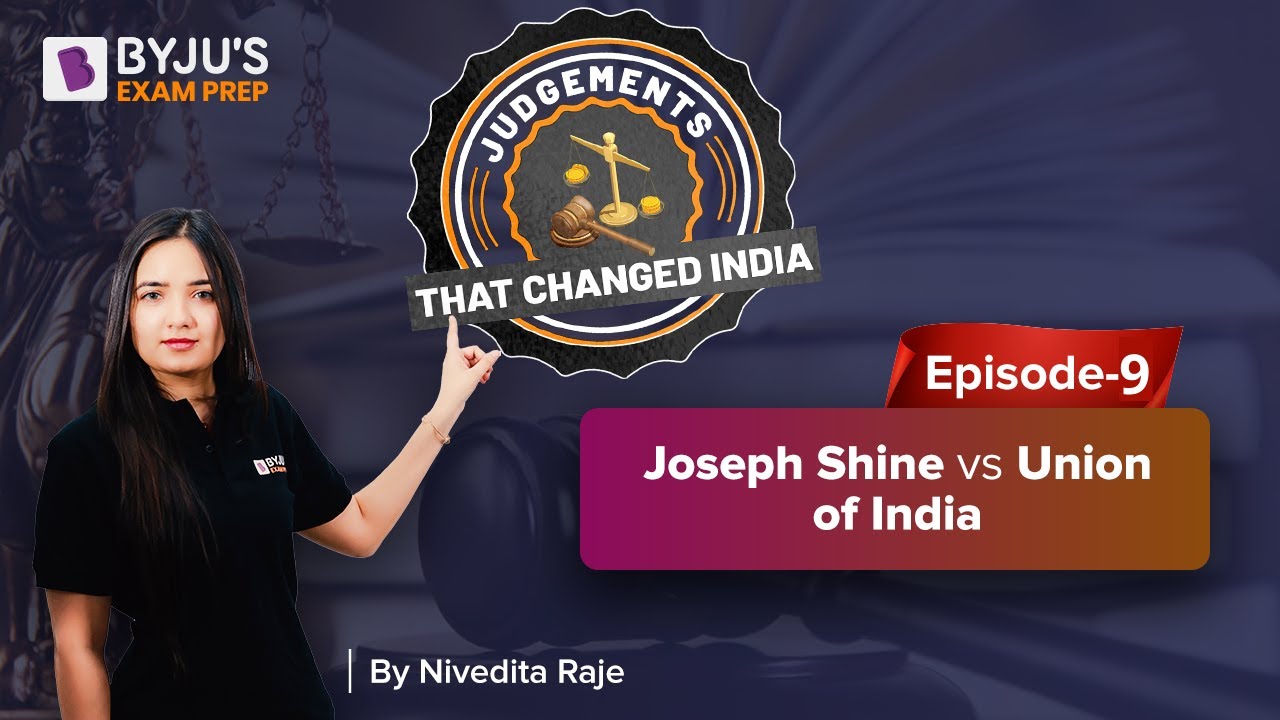 Joseph Shine vs Union of India | Judgements That Changed India ...