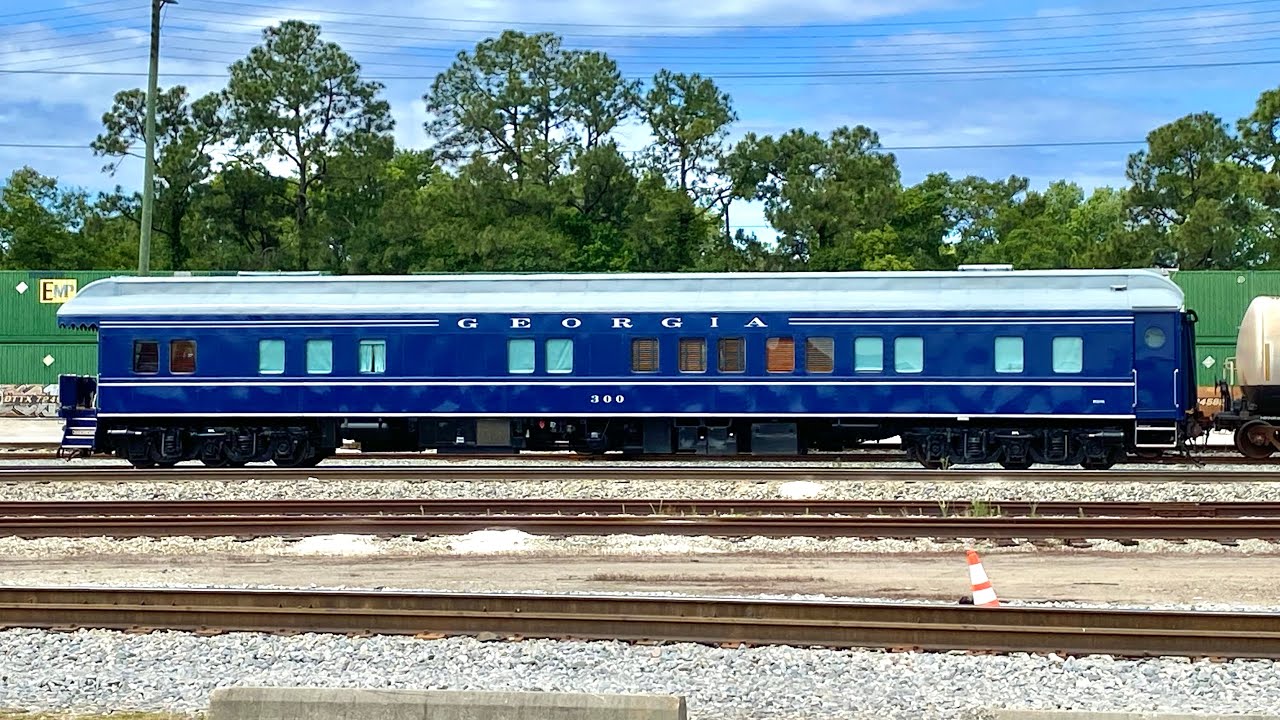 Georgia 300 Private Railcar at FEC Bowden Yard - YouTube