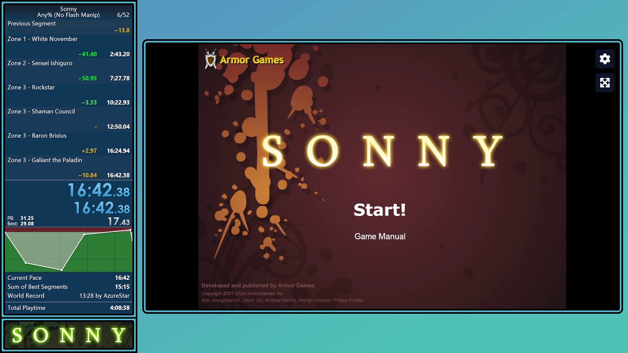 【Sonny Legacy Collection: Sonny 1】Speedrun Any% (No Flash Manip ...