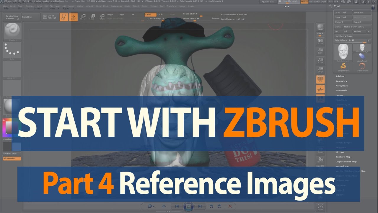 How to Start with ZBrush - Using Reference Images for Your Character ...