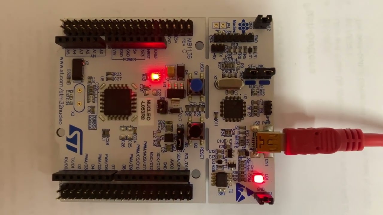 Blinking Led On Stm32l053 Using Timer Interrupt Youtube 5386