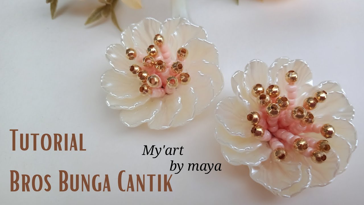 Tutorial Membuat Kreasi Bros Bunga || Tutorial Brooch - YouTube