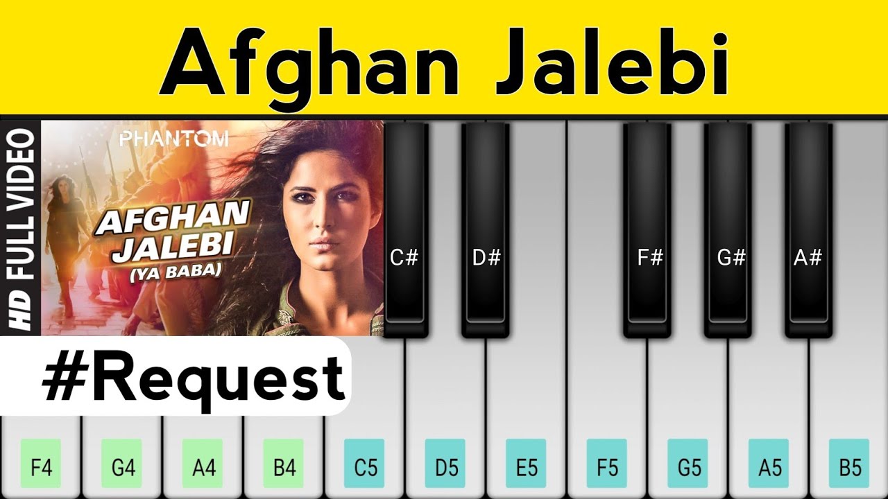 Afghan Jalebi Piano Tutorial | Saif Ali Khan, Katrina Kaif - YouTube