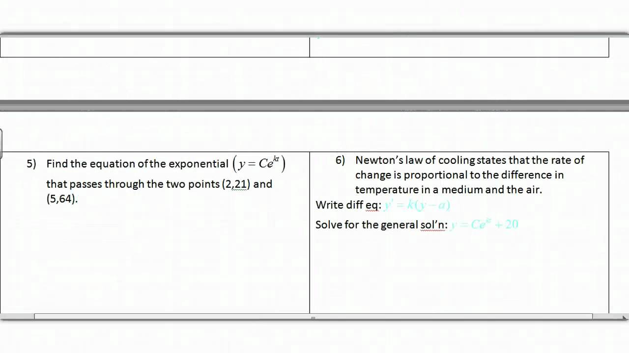 AP Calculus Section 6.2 Separation of Variables - YouTube