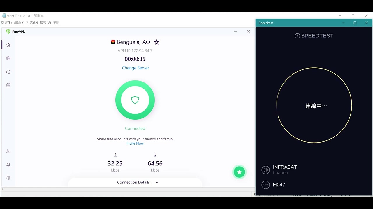 【PureVPN】Review Angola Speed Test ☑️️️️ - YouTube