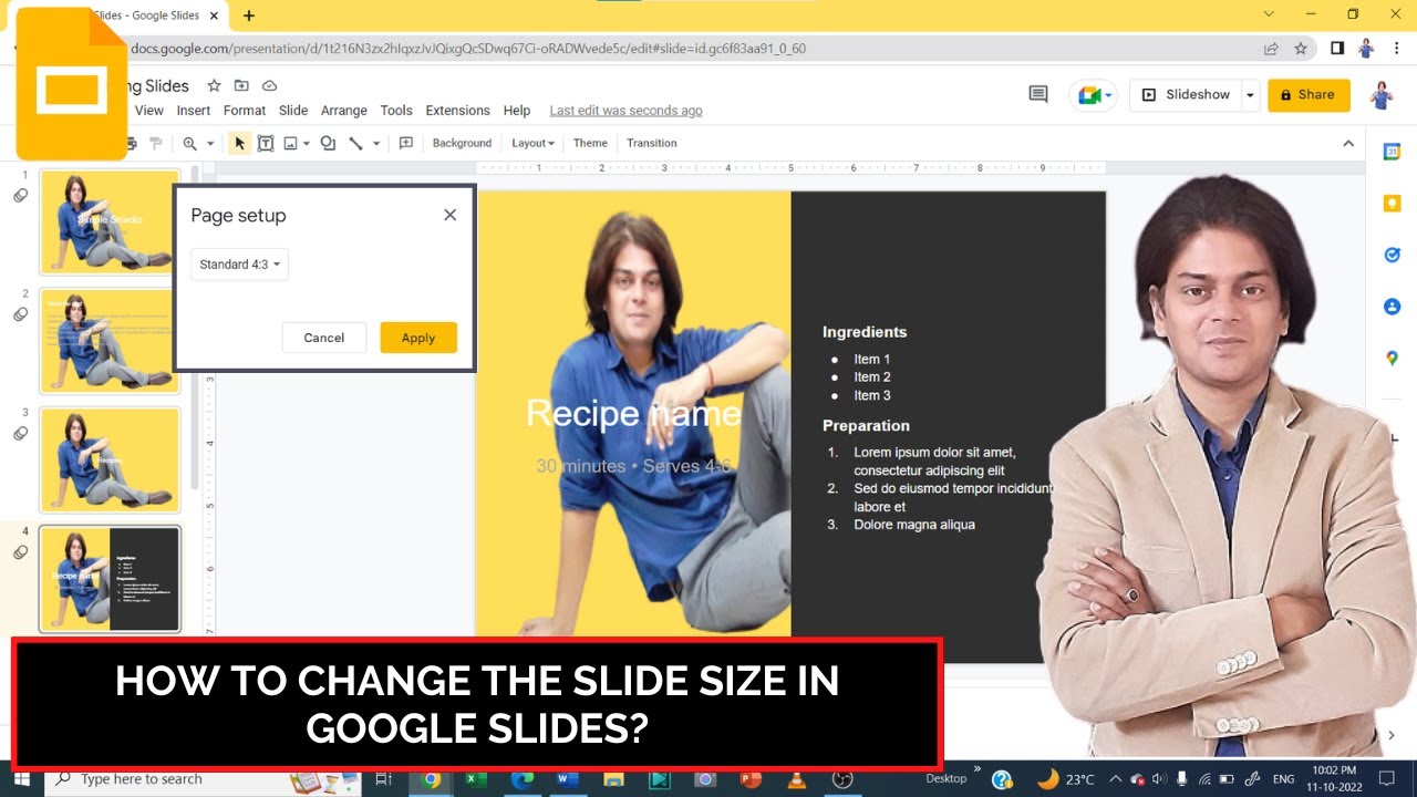 How to Change the Slide Size in Google Slides? - YouTube