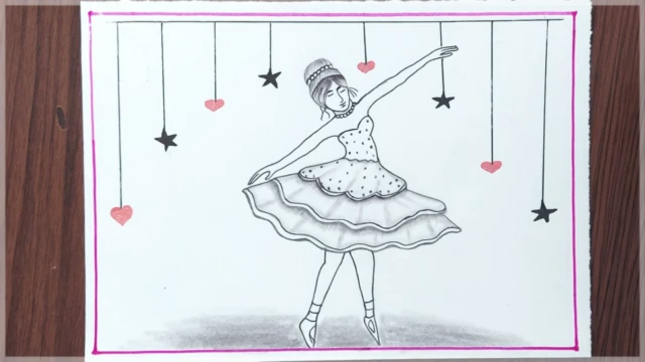 How to Draw a Dancing Girl | Pencil Drawing Tutorial | Easy girl ...