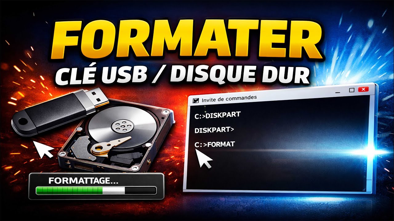Impossible de formater un disque dur ou une clé USB? Utilise CMD pour ...