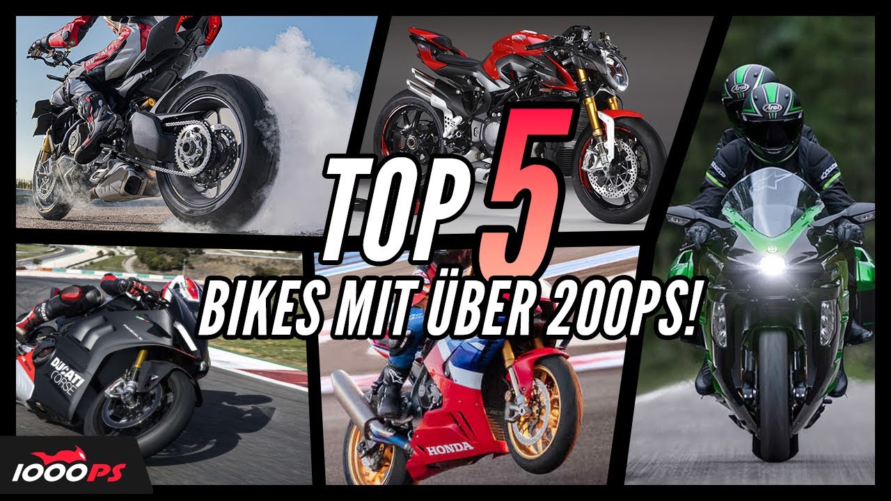 Video: Top 5 - Faszinierende Motorräder über 200PS!