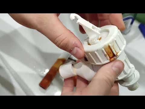 не работает клапан смывного бачка, ремонт своими руками - YouTube