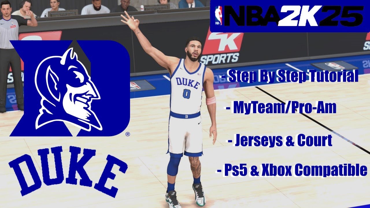 NBA 2k25 - Best MyTeam/Pro-Am Jerseys - Duke Blue Devils - YouTube