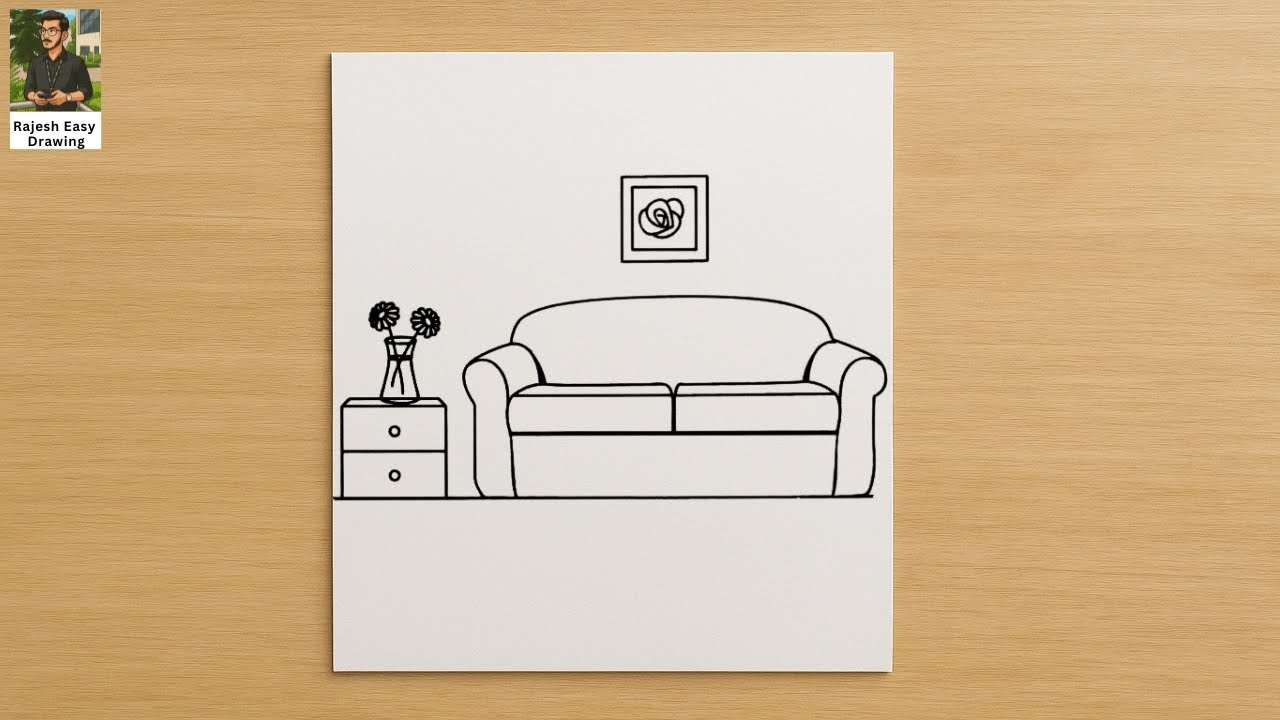 How To Draw A Sofa Step By Step for Kids | Sofa Drawing Easy - YouTube