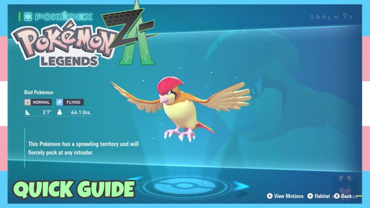 Where To Catch Pidgeotto In Pokemon Legends ZA | Location Quick Guide ...