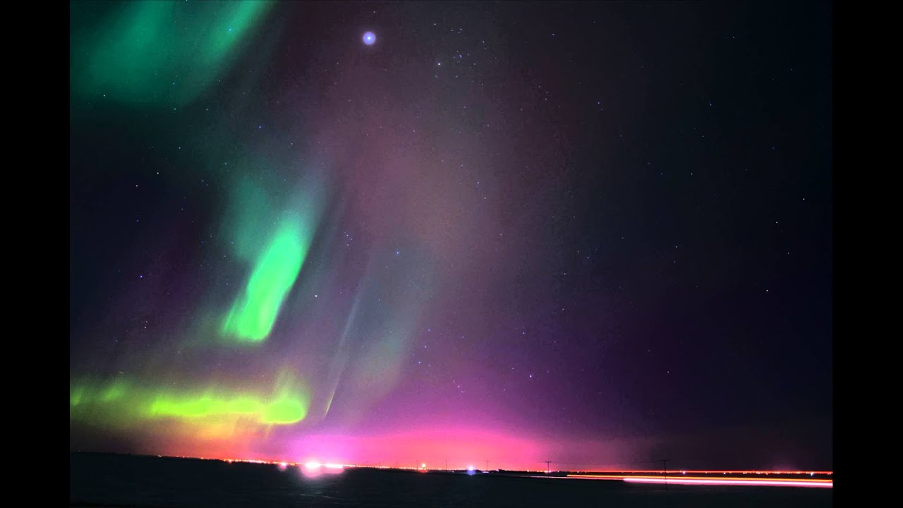 Northern Lights over Moose Jaw - YouTube