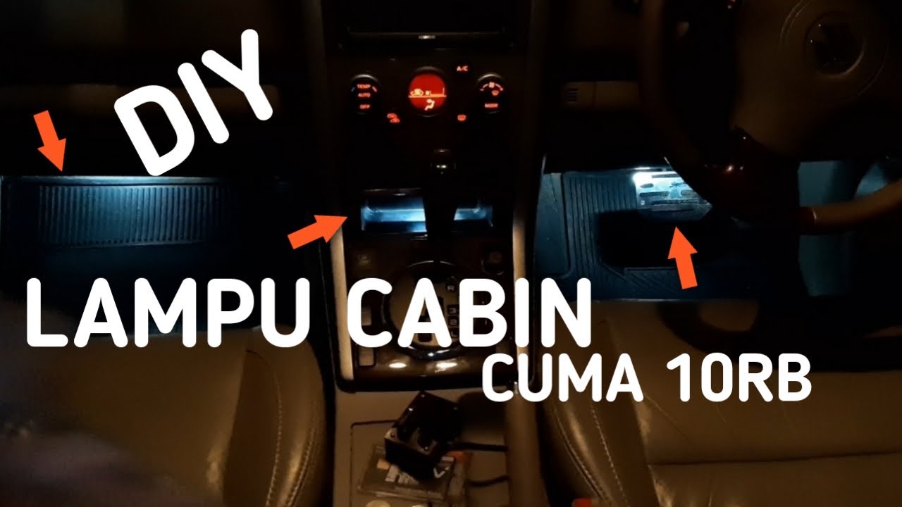 Car Cabin Lamp Instalation How To | Pasang LED Lampu Cabin - YouTube