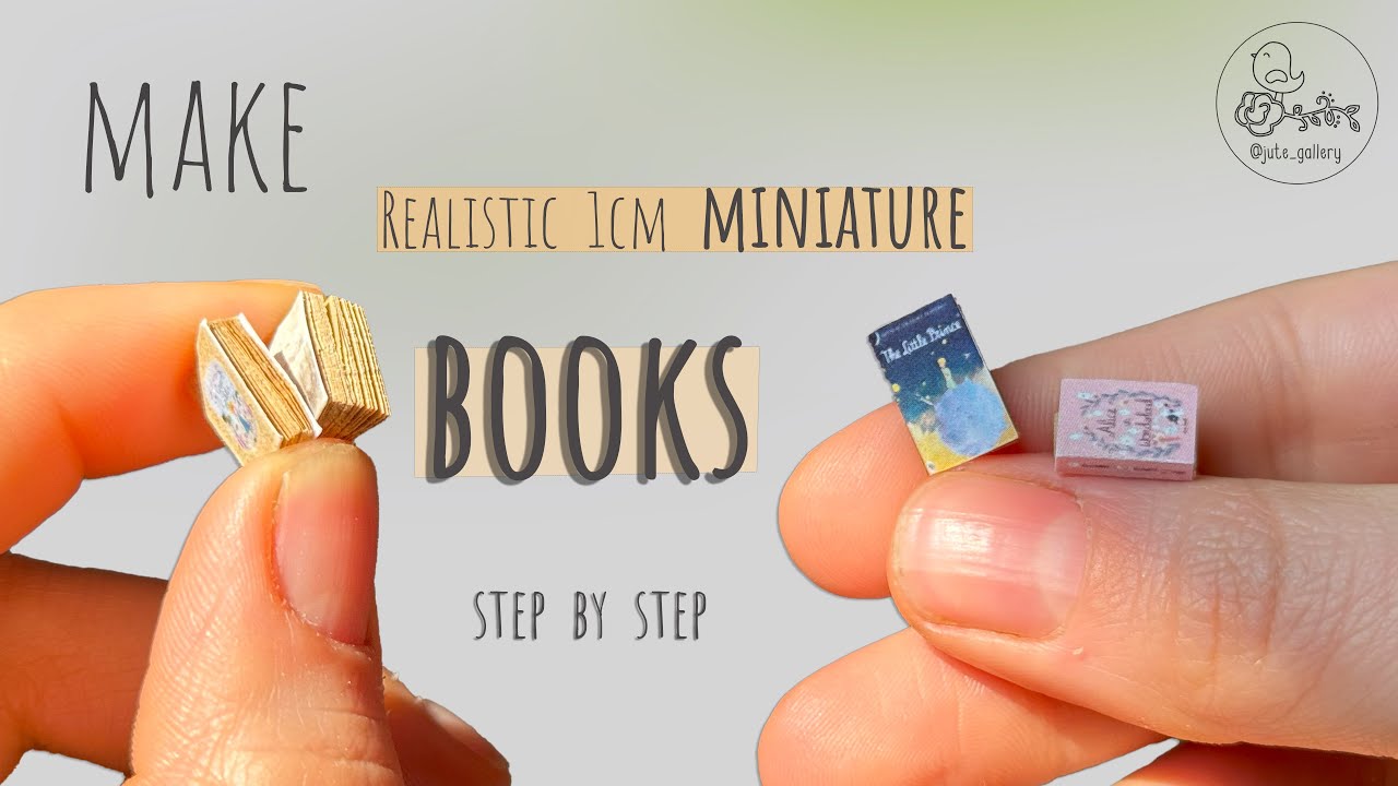 How to Make Realistic 1cm Miniature Books - DIY Tutorial - YouTube