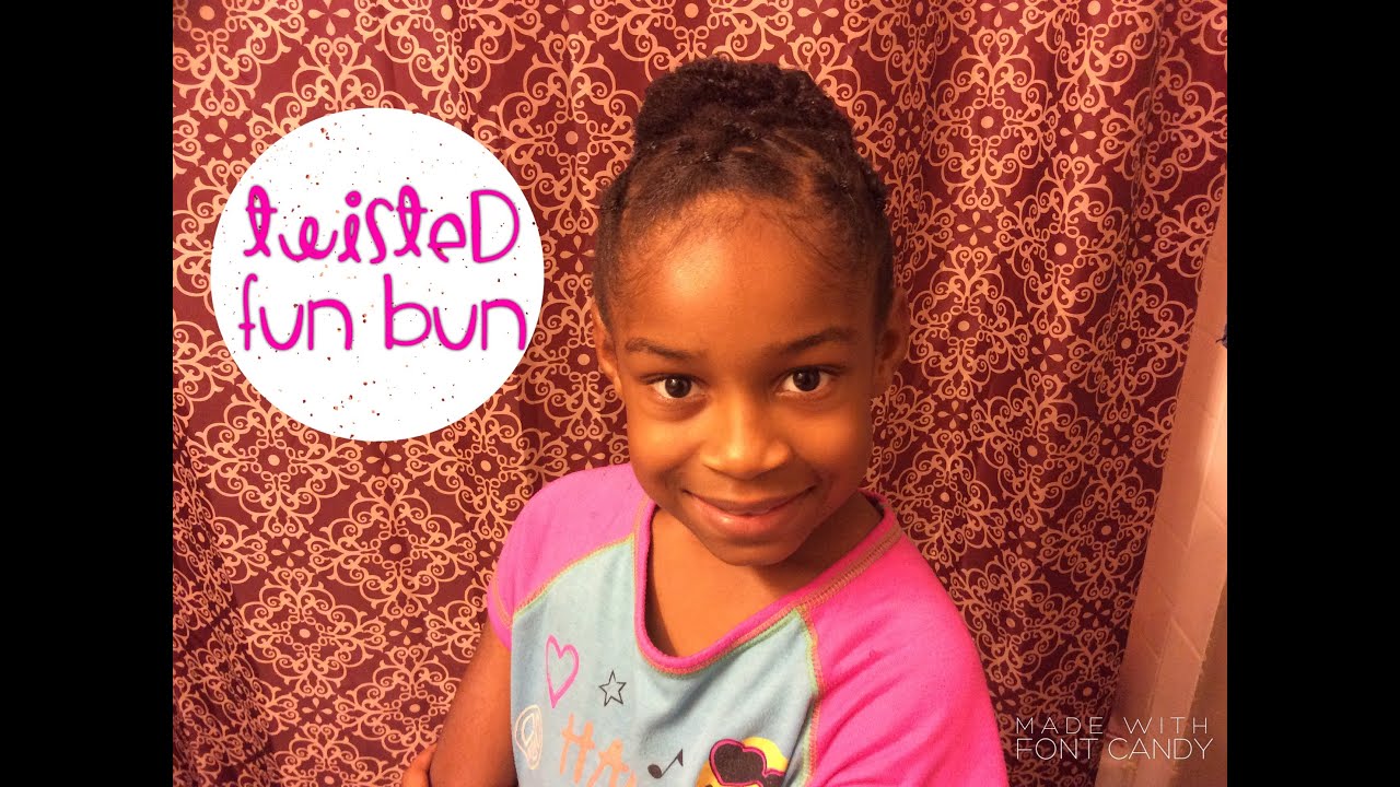 Natural Hairstyle: Twisted Fun Bun! - YouTube