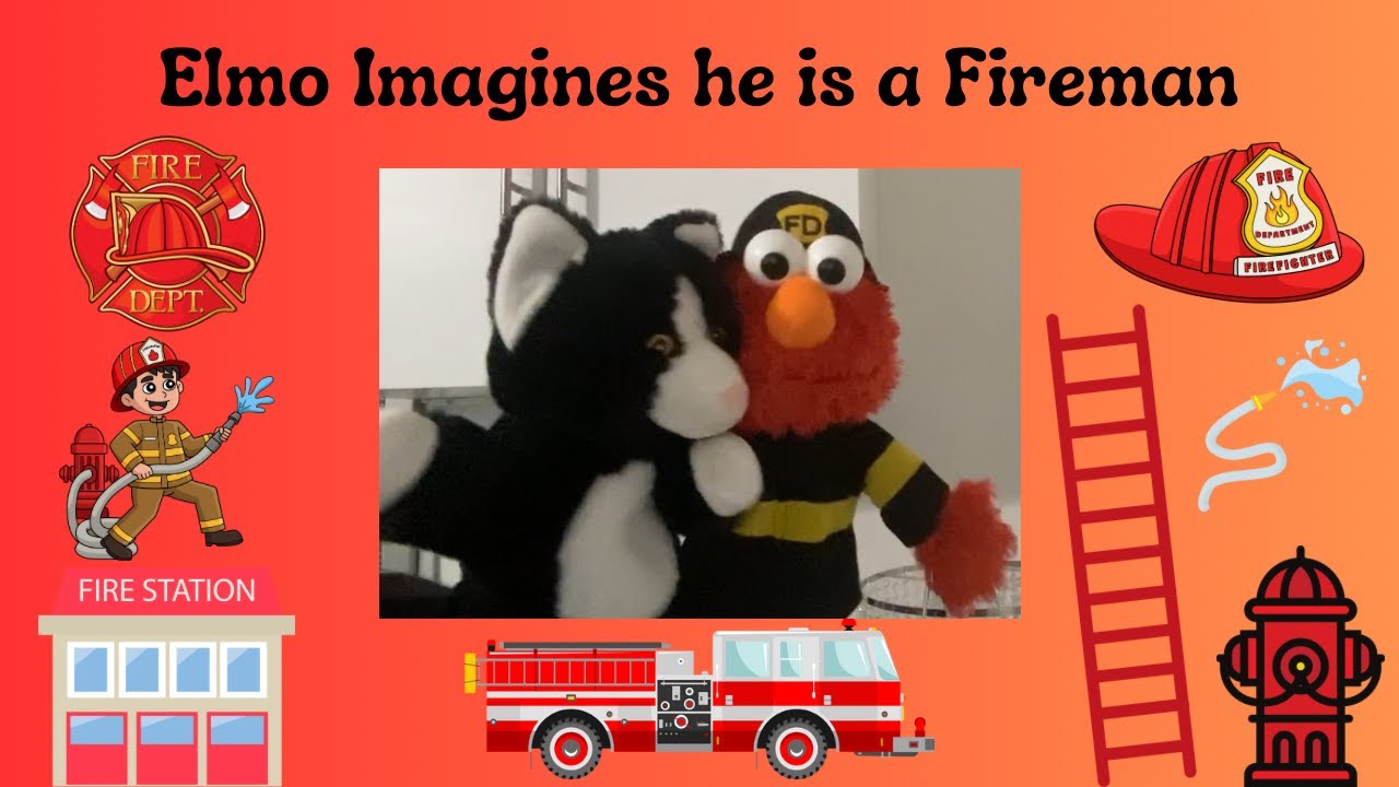 Sesame Street 🧑🏼‍🚒 ELMO IMAGINES HE IS A FIREMAN 🧑🏼‍🚒 A KD Productions ...