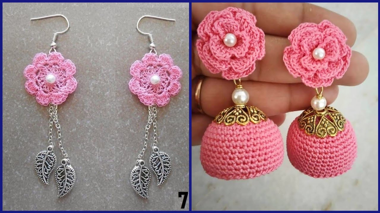 stunning stylish and classy handmade thread work earrings designs ideaa ...