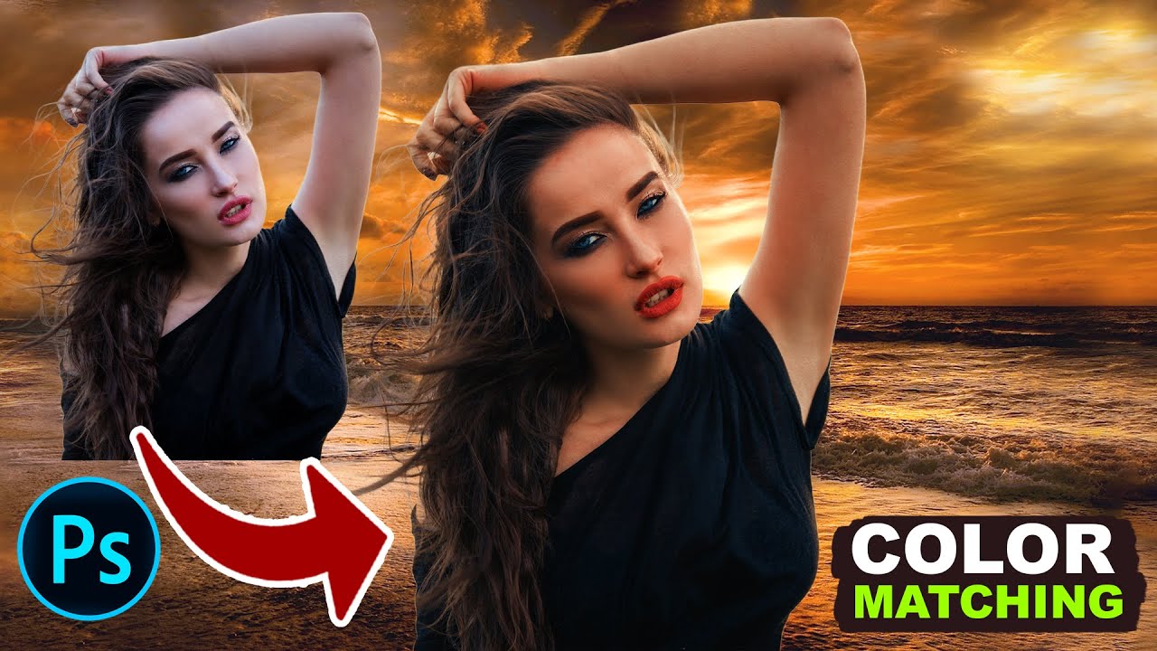 Portrait Photo Color Matching with Background in Photoshop - YouTube