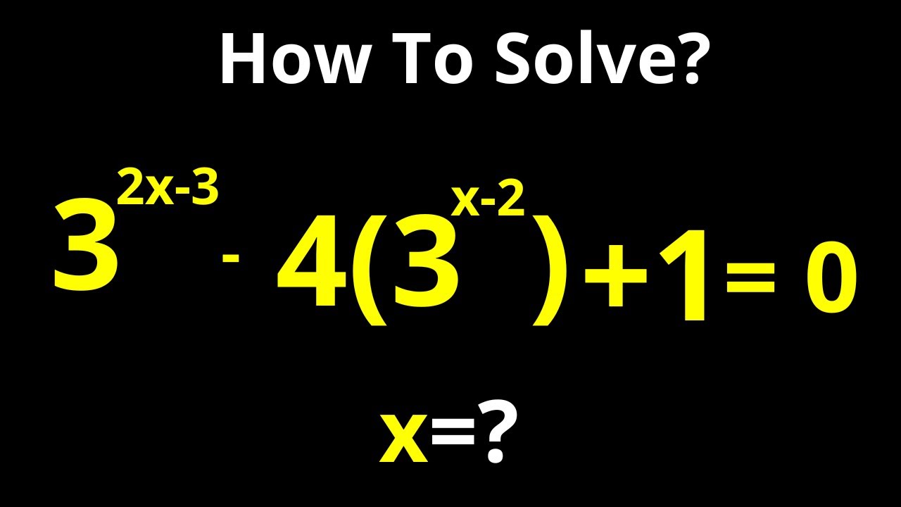 Solving A Nice Math Problem | Exponential Problem | Fast Method - YouTube