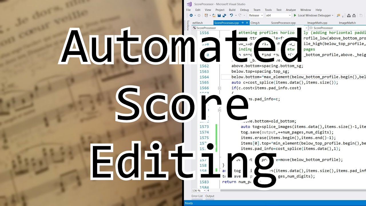 Automated Score Editing - YouTube