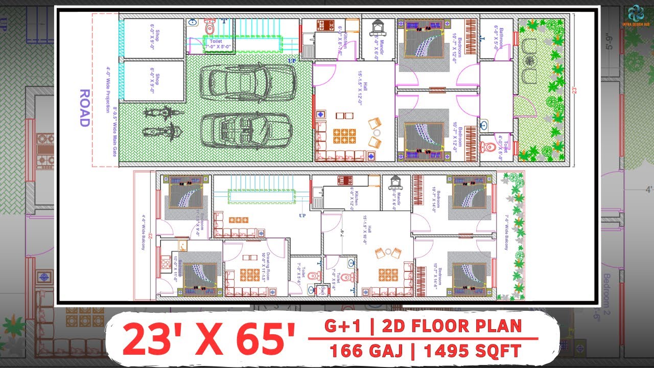 Perfectly Designed 23 X 65 House Plan to Match Your Dream Home Vision ...