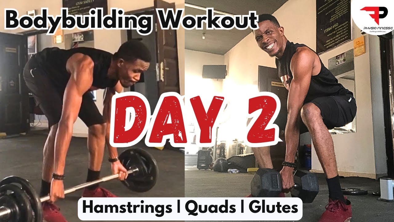 Day 2 Bodybuilding Workout | Leg day | Build Hamstring, Quads, Calves ...