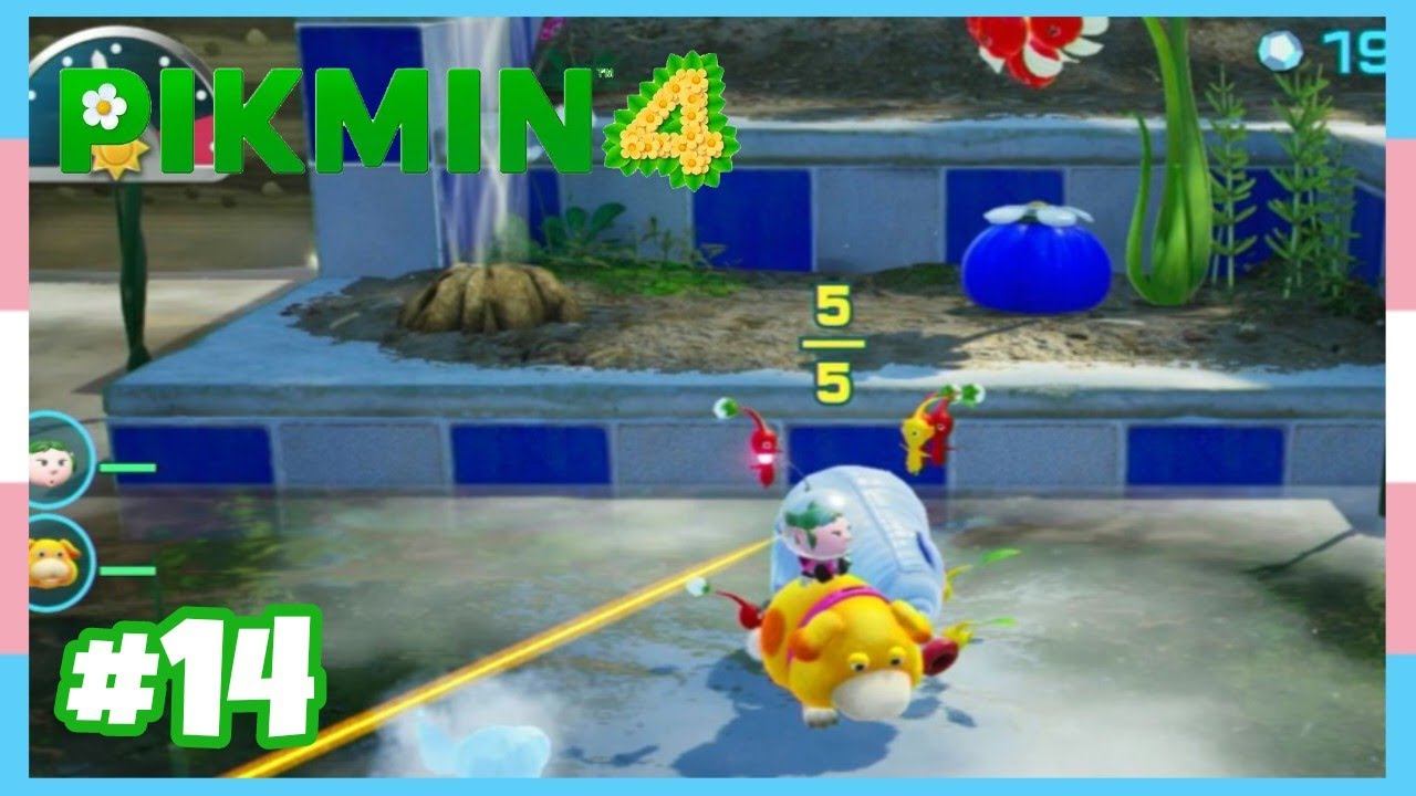 Trying To Get The Blue Pikmin Onion Over The Water In Sun-Speckled ...