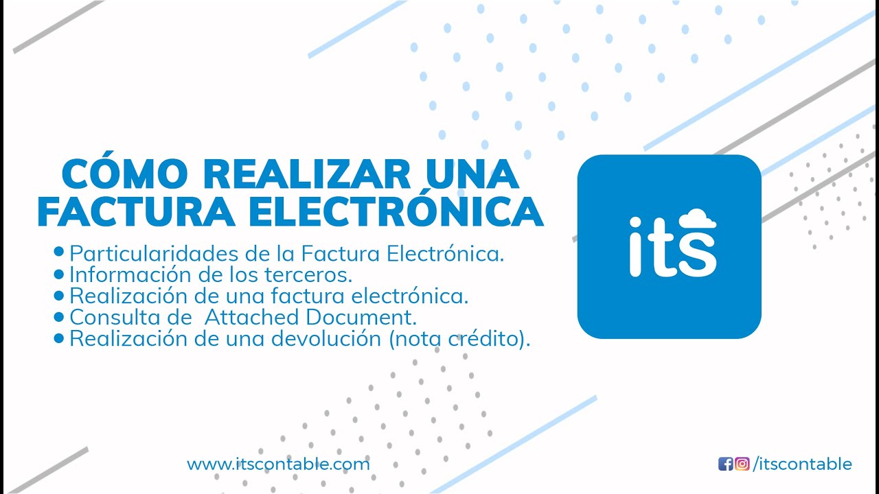 Cómo realizar una Factura Electrónica | ITS contable | Software Contable En La Nube - YouTube