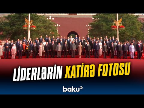 Paraddan öncə dövlət başçıları xatirə şəkli çəkdirib