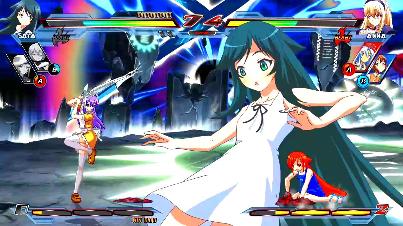 SAYA vs ANNA (Hardest Difficulty) Nitroplus Blasterz: Heroines Infinite ...