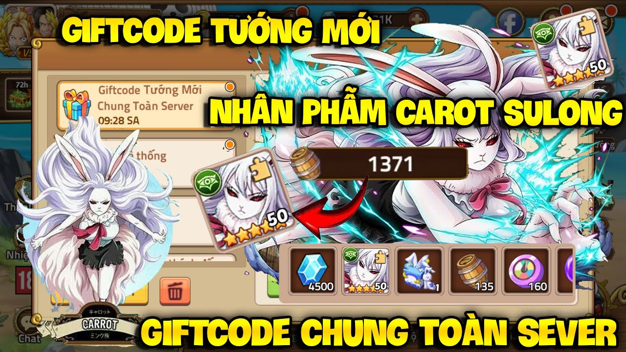 Carot Sulong - Cập Nhật Giftcode Mới Nhất - Xã 1000 Thùng Bia Cho Tướng ...