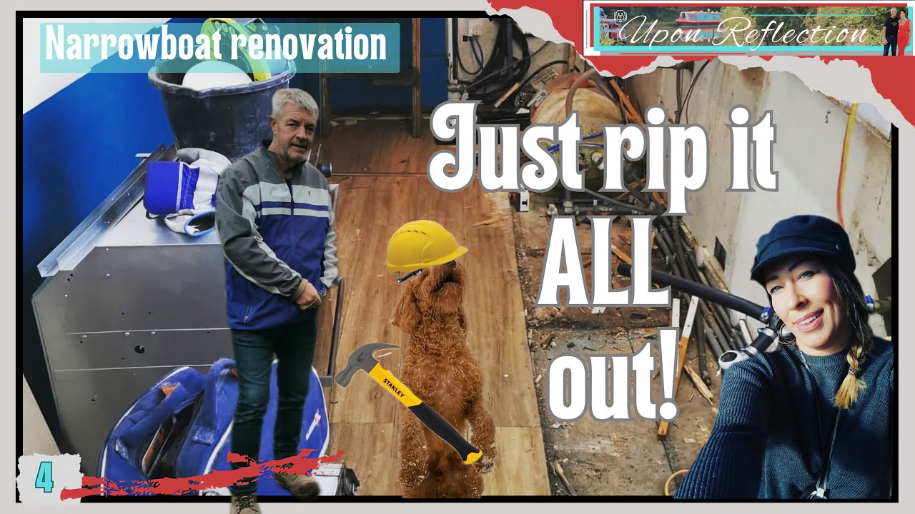 Kitchen rip out / Narrowboat kitchen refurb. Ep4 - YouTube