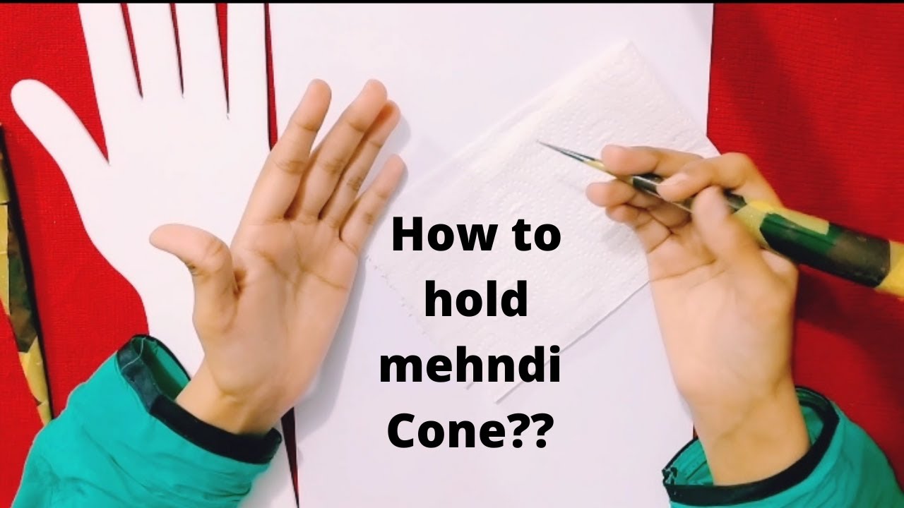 Detailed video on how to hold a mehndi cone || How to adjust your hand ...