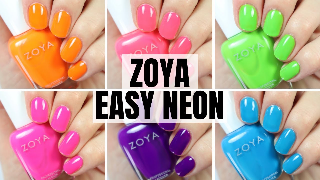 Zoya Easy Neon Summer 2021 Nail Polish Collection Swatch and Review ...