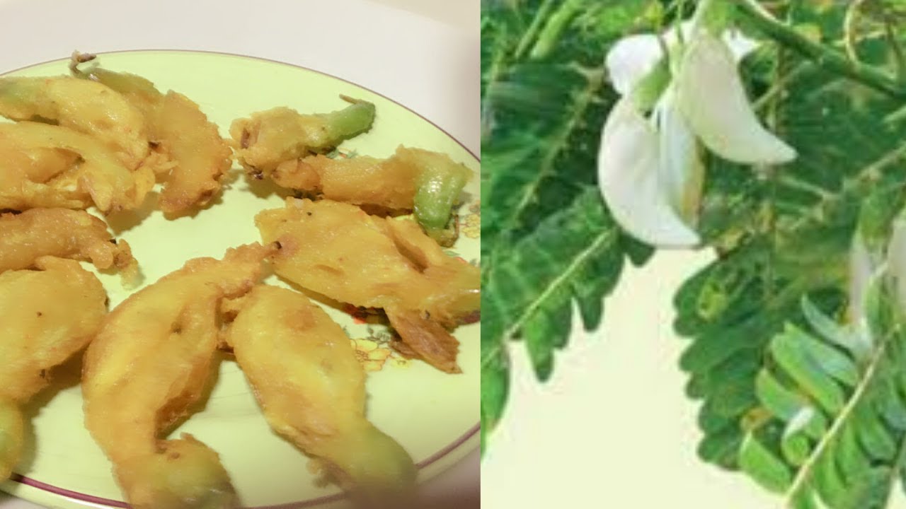 Natural fresh Bokful pakora recipe/කතුරුමුරුංගා මල් - YouTube