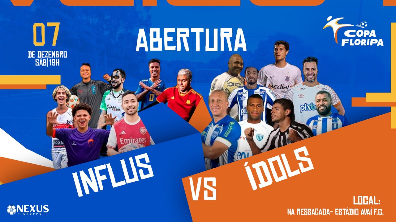 🎥 ABERTURA OFICIAL DA COPA FLORIPA 2024 ⚽🏆 || INFLUS X ÍDOLOS - YouTube