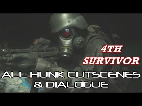 Resident Evil 2 - All Hunk Cutscenes & Dialogue (4th Survivor)