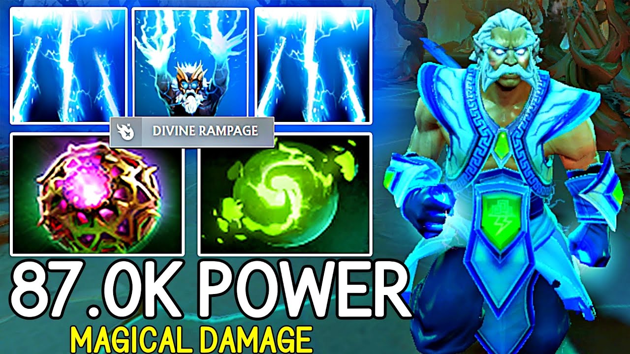 87.0k Power Magical Damage Zeus MIDLANE INSANE Octarine Core ...